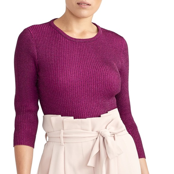 RACHEL Rachel Roy | Sweaters | Nwt Rachel Roy Metallic Ribbed Crewneck ...